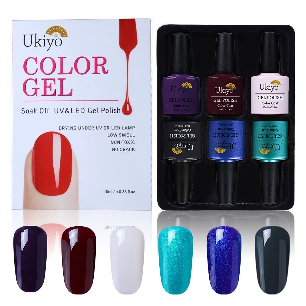 Amazon.com : Gel Nail Polish Soak Off Gel Polish Nail Art Kit LED UV ...
