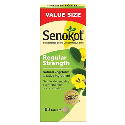 Senokot Regular Strength Senna Laxative Tablets Constipation Relief for ...