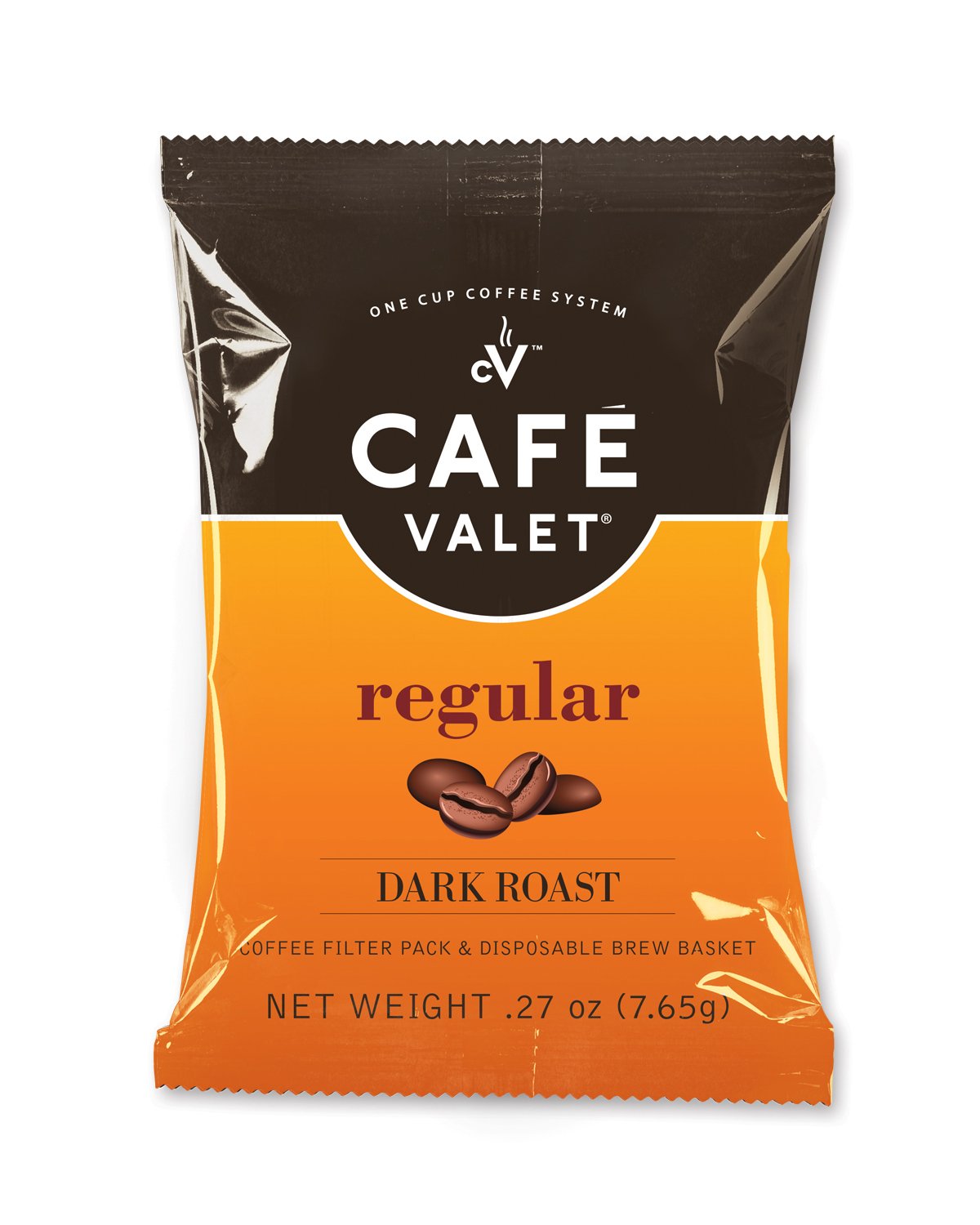Cafe Valet Dark Roasted Coffee for One-Cup Brewers, Regular, 50 Count ...