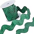 Amazon.com: GORGECRAFT 1 Roll 1 inch(25mm) Glitter RIC Rac Trim Ribbon ...