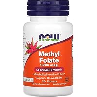 Amazon.com: Now Foods, Methyl Folate, 1,000 mcg, 90 Tablets ...