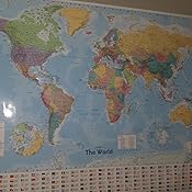 Collins World Wall Laminated Map: Collins Maps: 8601200955422: Books ...