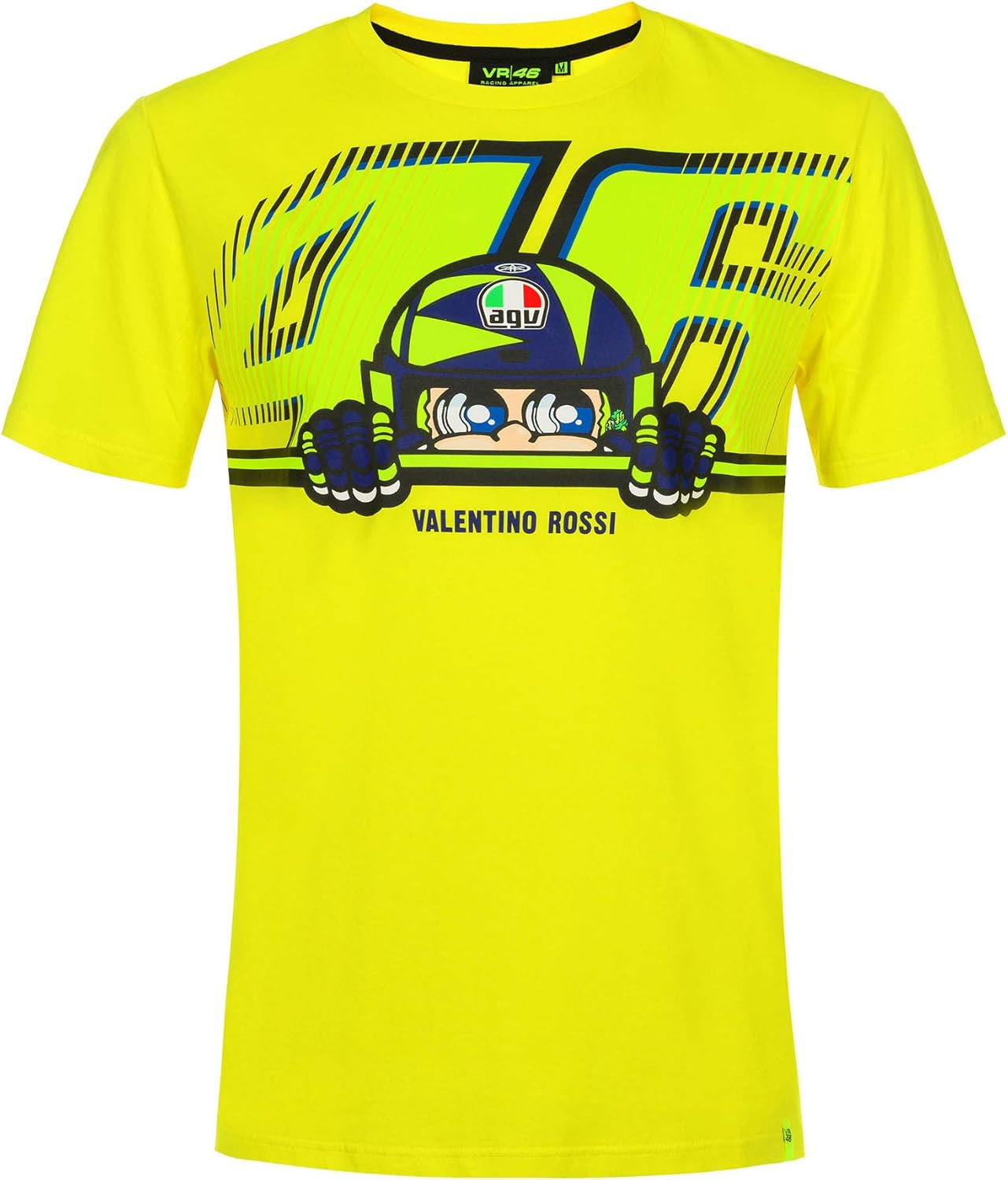 VR46 Valentino Rossi CUPOLINO Men's Yellow T-Shirt Official Merchandise ...