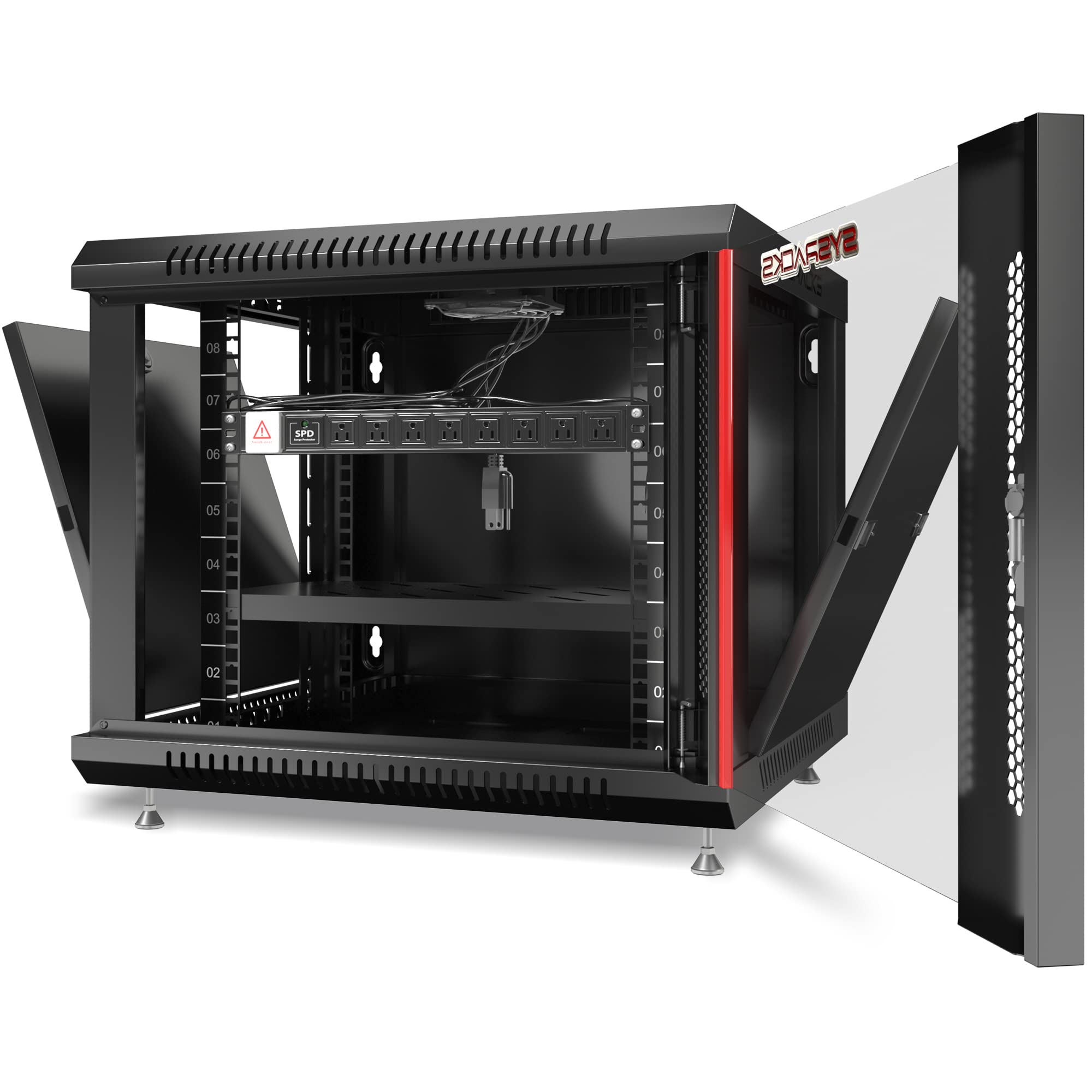 Mua Network Data Cabinet - 9U Rack Mount - Wall Mount IT Rack - Locking - Server Rack - 24-Inch ...