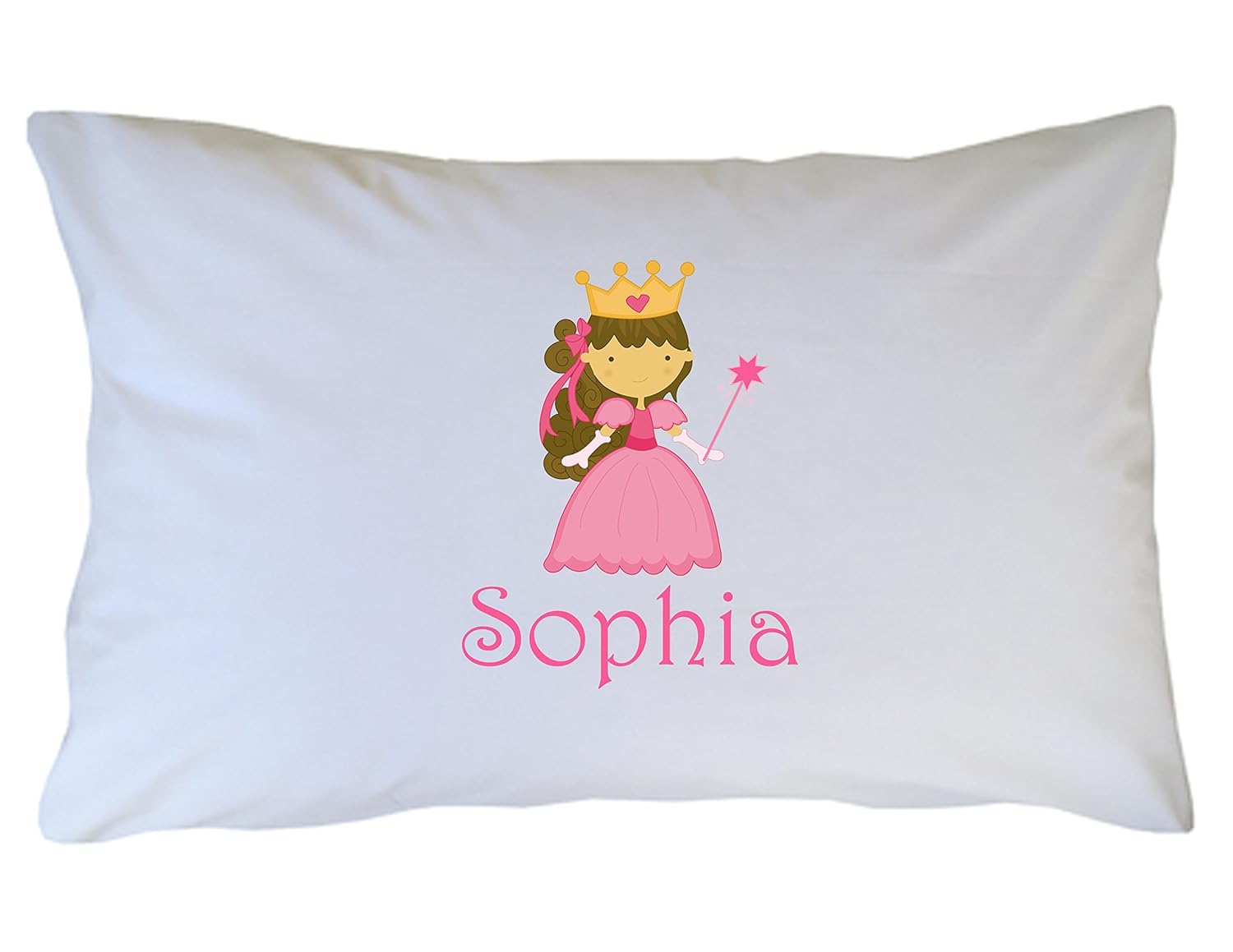 Amazon.com: Personalized Princess Pillow Case - Custom Pink Princess ...