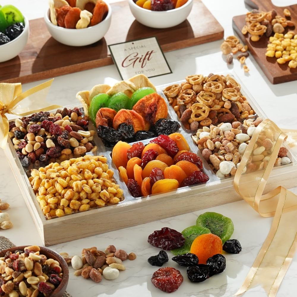 Broadway Basketeers Dried Fruit Gift Tray – Edible Gift Box ...