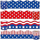 Amazon.com: Whaline 32.8ft Patriotic Bulletin Board Borders Red Blue ...