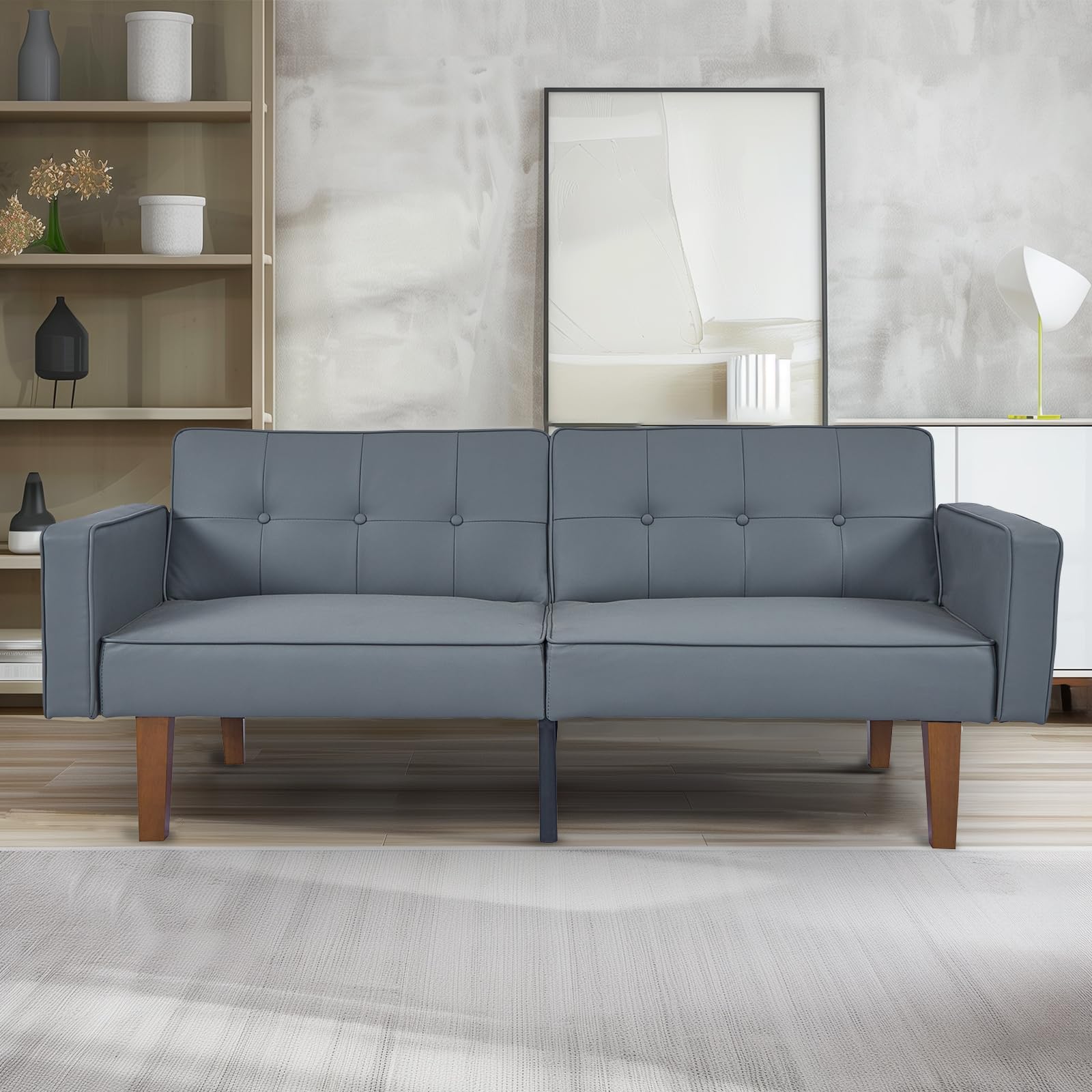 Wonder Comfort Futon Sofa Bed Convertible Sleeper Couch Split Back ...