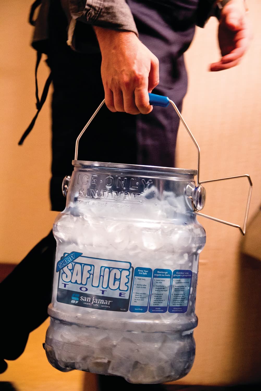 Mua San Jamar Saf-T-Ice Plastic Ice Tote, Ice Bucket with Drying and ...