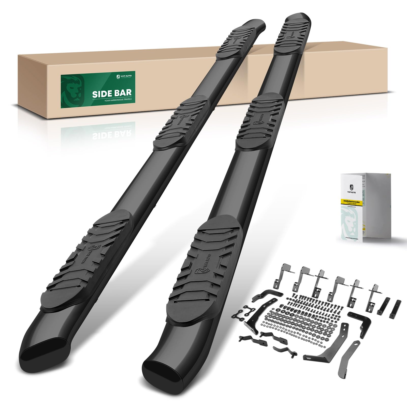 YHTAUTO 5" Running Boards Side Step Bars Fit Ford F-250/F-350/F-450/F ...