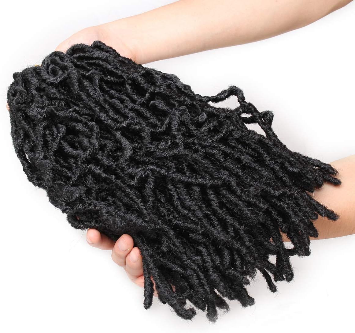 Xtrend 5 Packs 12 Inch Natural Black Nu Faux Locs Crochet Braids Hair ...