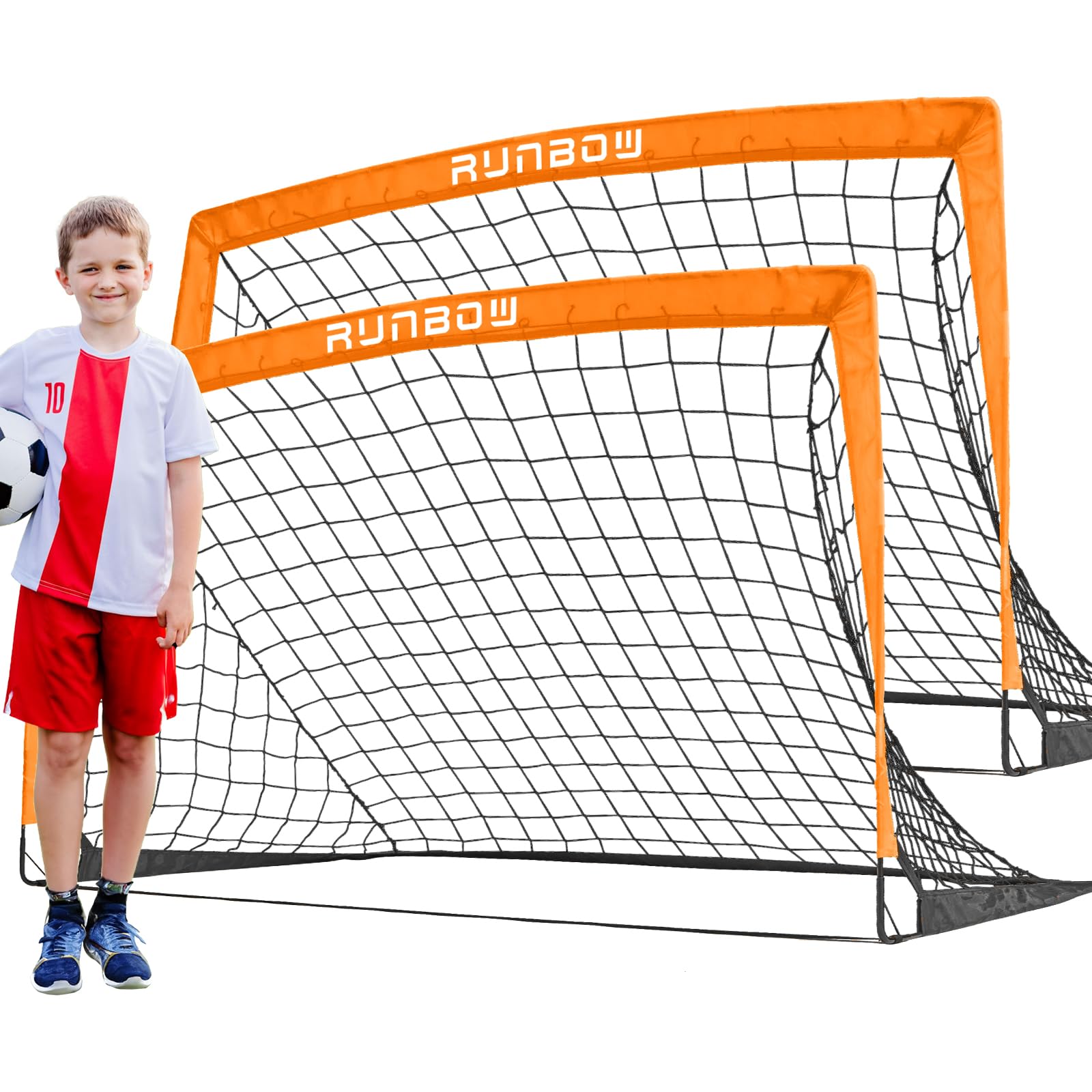 RUNBOW 5x3 ft Portable Kids Soccer Goal for Backyard Practice Soccer ...