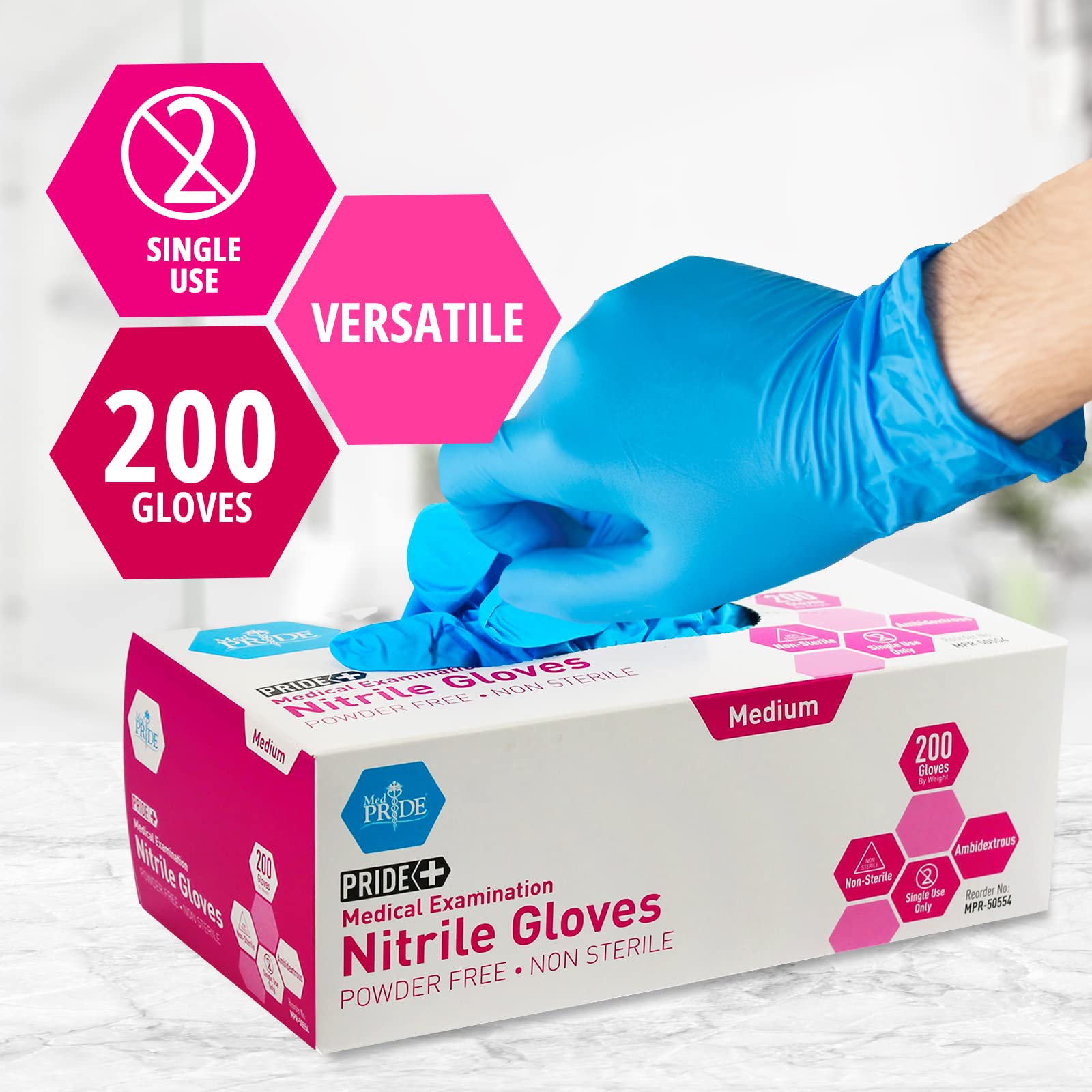 Mua Medpride Medical Examination Nitrile Gloves|Large Case of 2000 ...