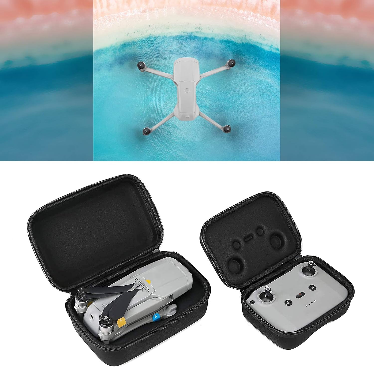 Drone Carrying Case Set, Compatible with DJI Mavic Air 2 Quadcopter and ...