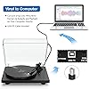 Vinyl Record Player Turntable with Bluetooth Output,USB Recording ...