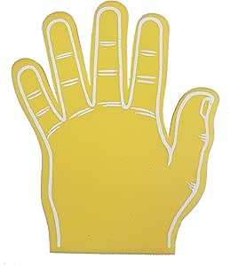 Amazon.com: Creative Foams 16" Hi-5 Giant Foam Hand, Yellow: Toys & Games