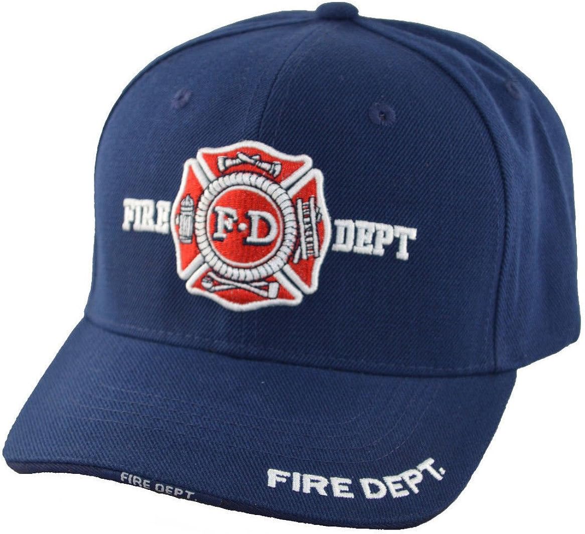 Deluxe FIRE DEPARTMENT Caps (NAVY BLUE) at Amazon Men’s Clothing store