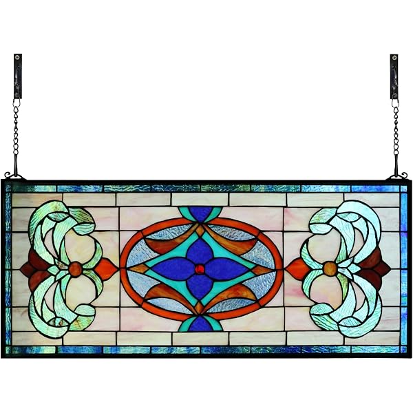 Victorian Rose 2 Style Stained Glass Window Panel Also Stained Glass