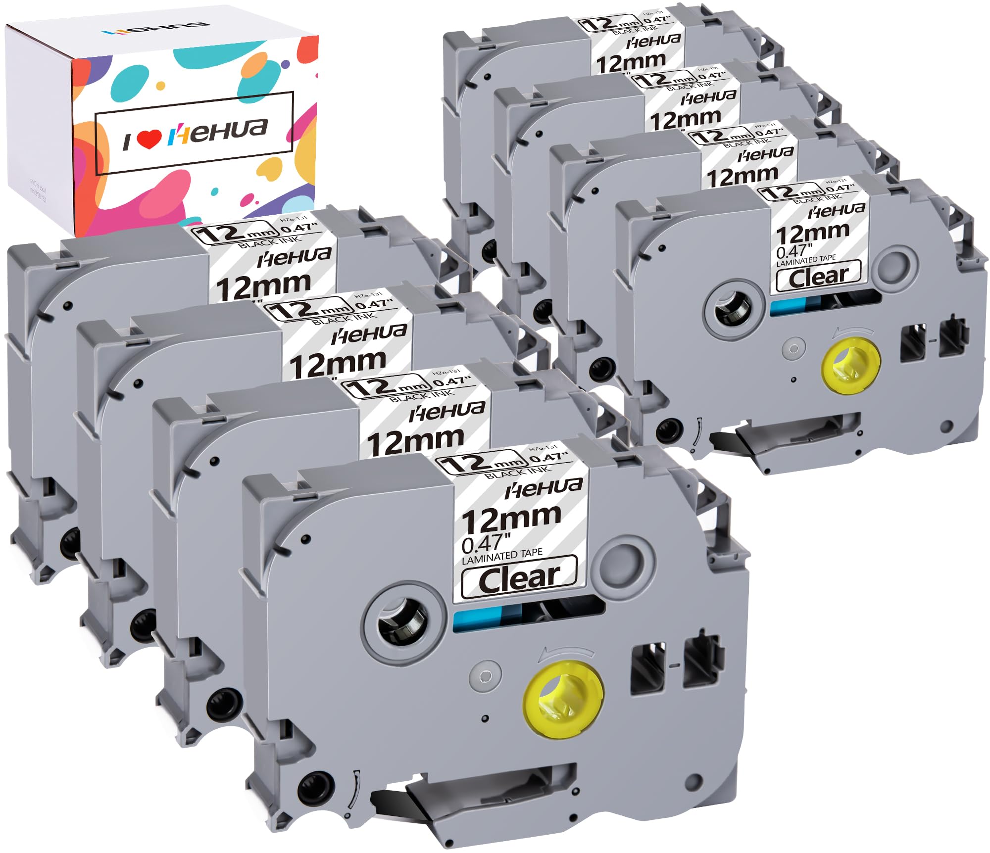 TZe-131 TZe131 Compatible for Brother Label Maker Tape Clear Ptouch ...