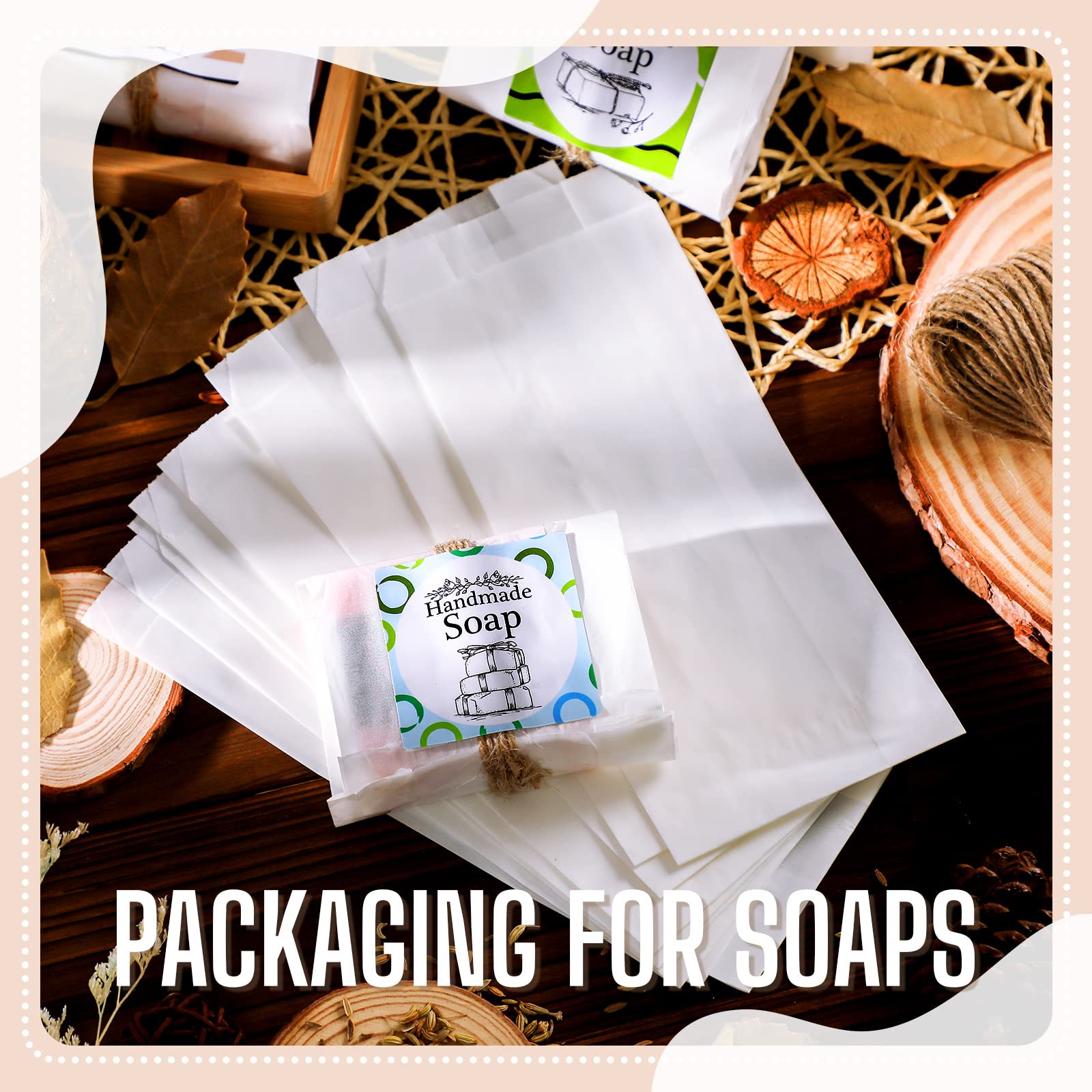 Mua 100 Pack Soap Packaging Set Includes Soap Wrapping 100 Translucent ...