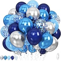 Globos De Cumpleaños Azules Amazon.com: PartyWoo Globos De Color Azul