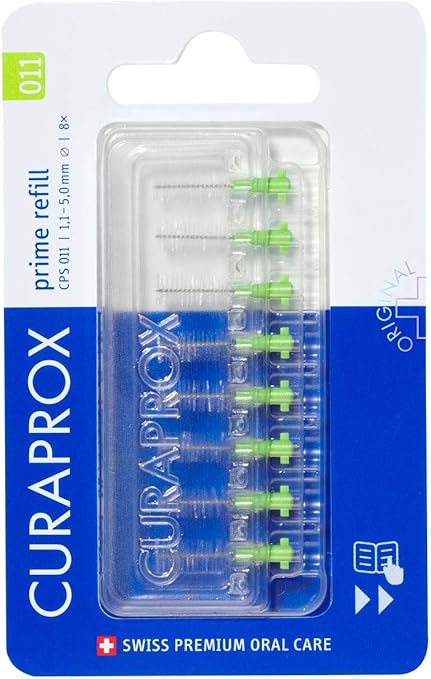 Curaprox CPS 011 Prime Refill Interdental Brushes, Lime Green: Amazon ...
