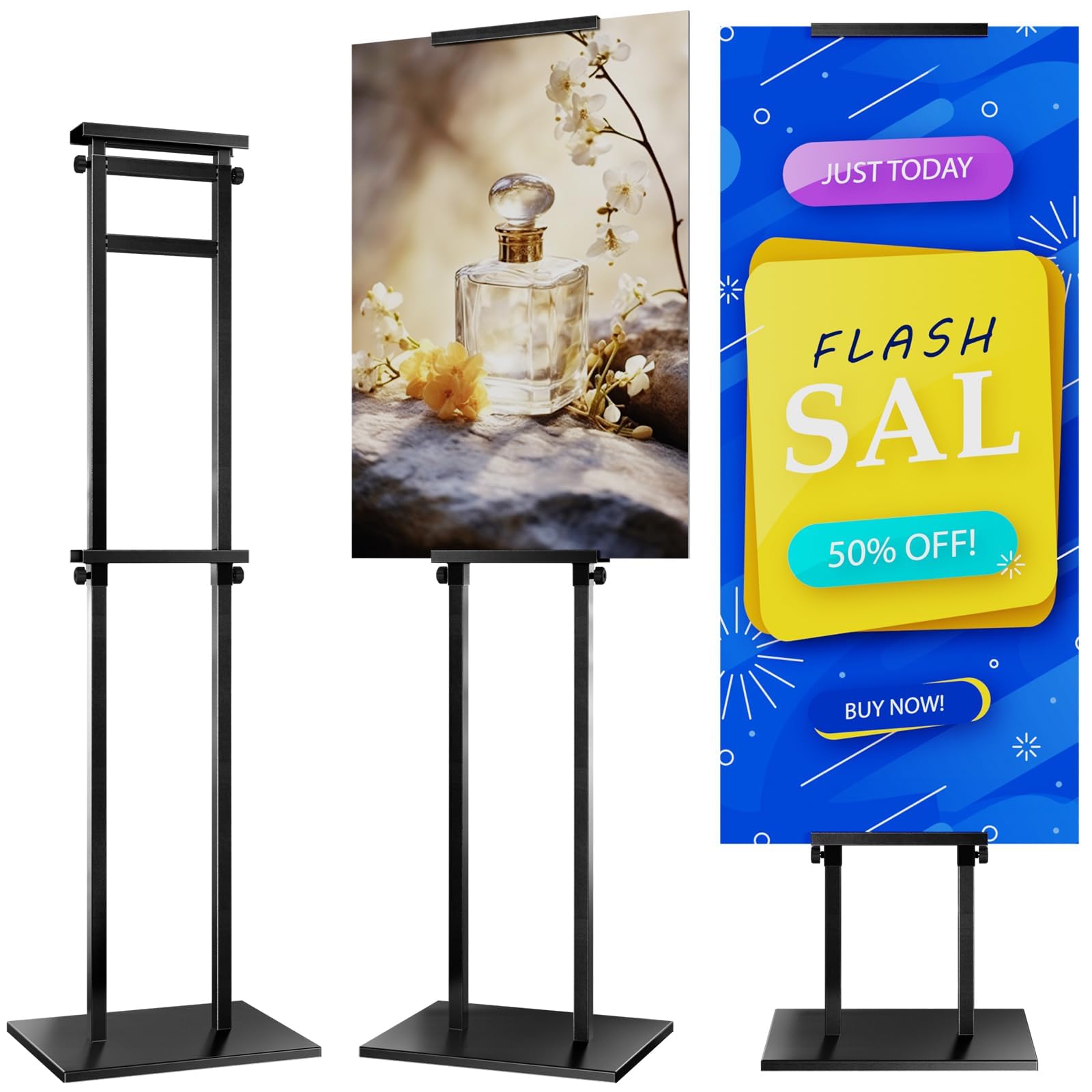 Poster Stand for Display, Pedestal Sign Stand, Double Sided Banner ...
