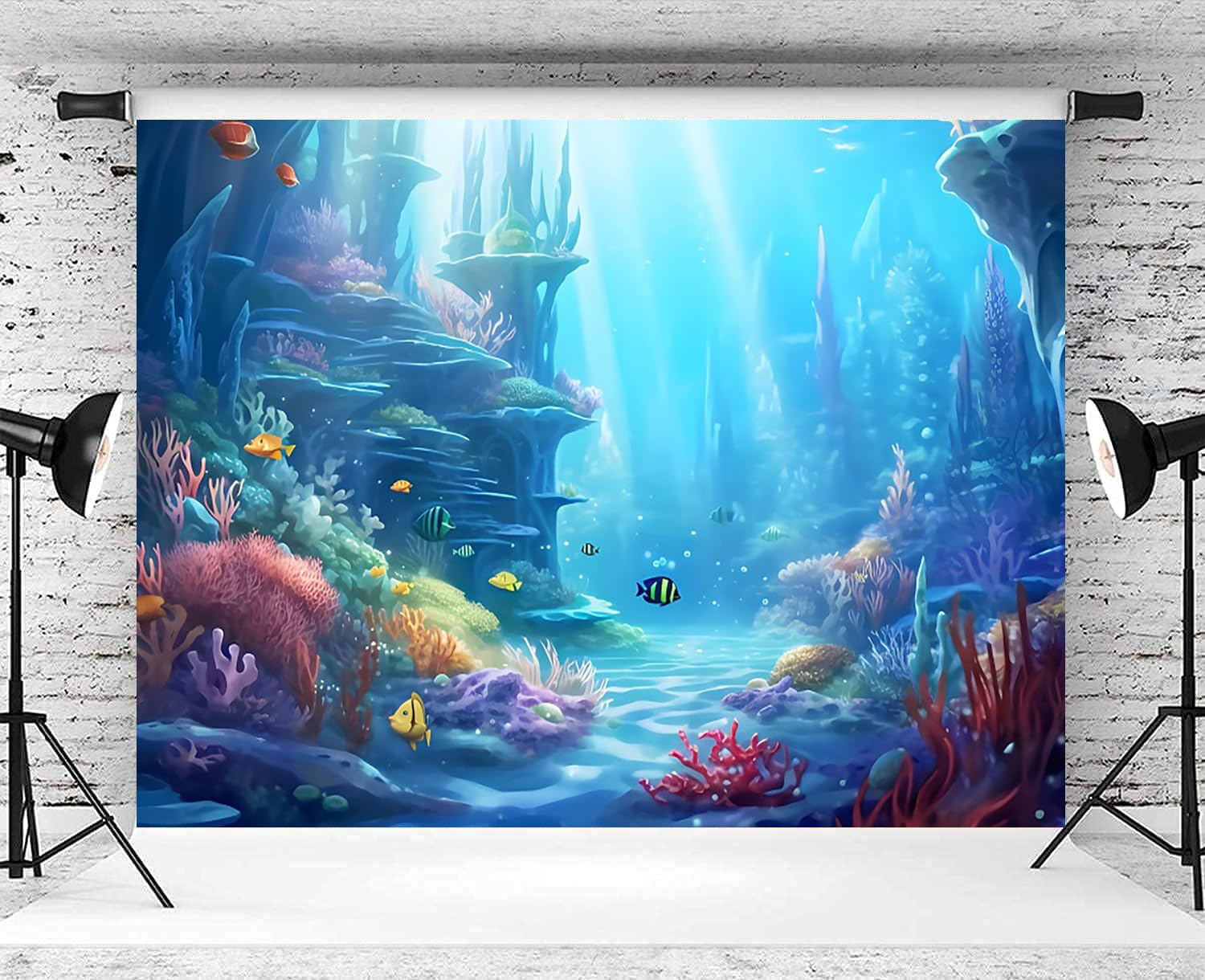Mua 7x5ft Under The Sea Backdrop Blue Ocean Underwater World Coral Reef ...