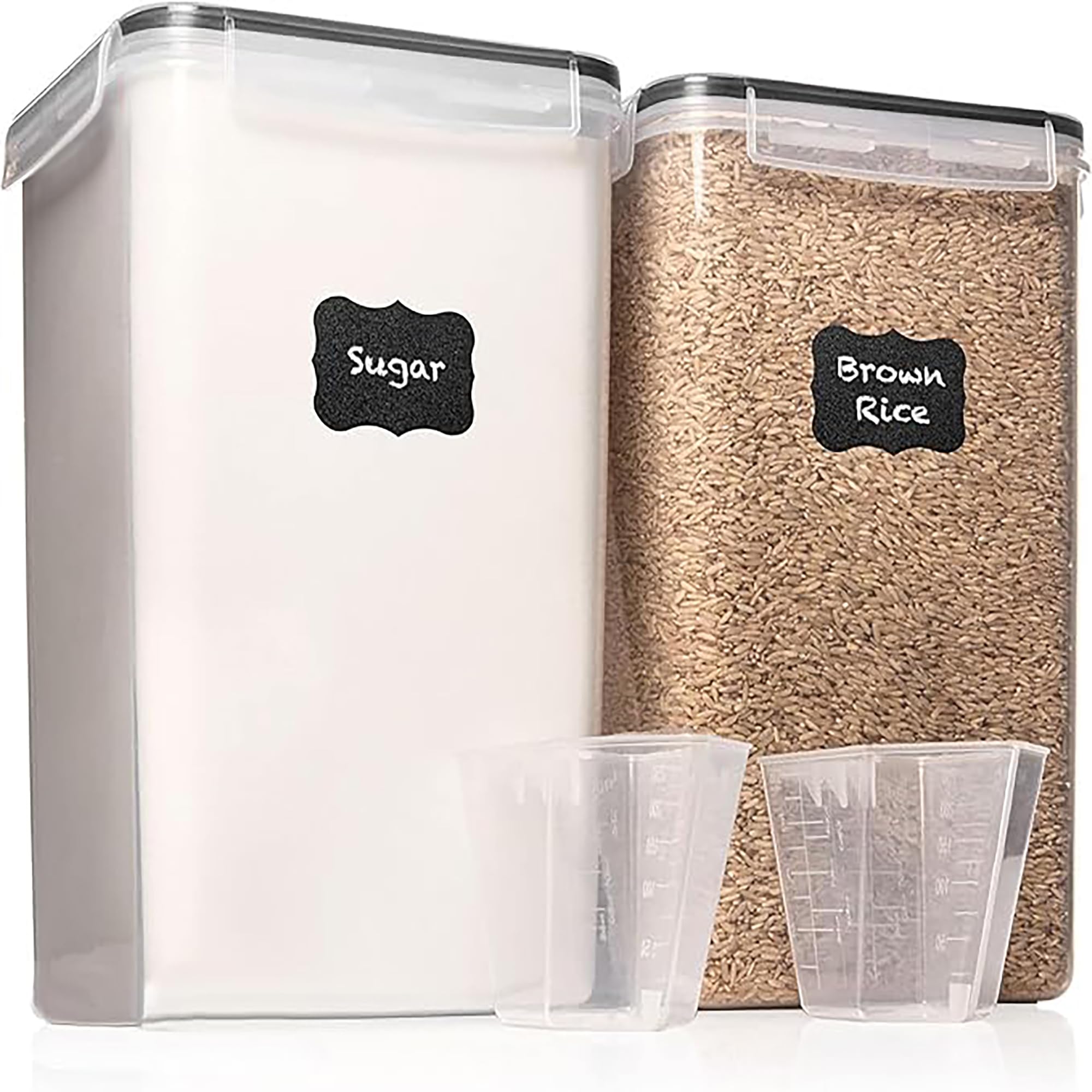 Mua 2 Piece Clear Plastic Storage Container | 6.5L / 220 Oz | Airtight ...