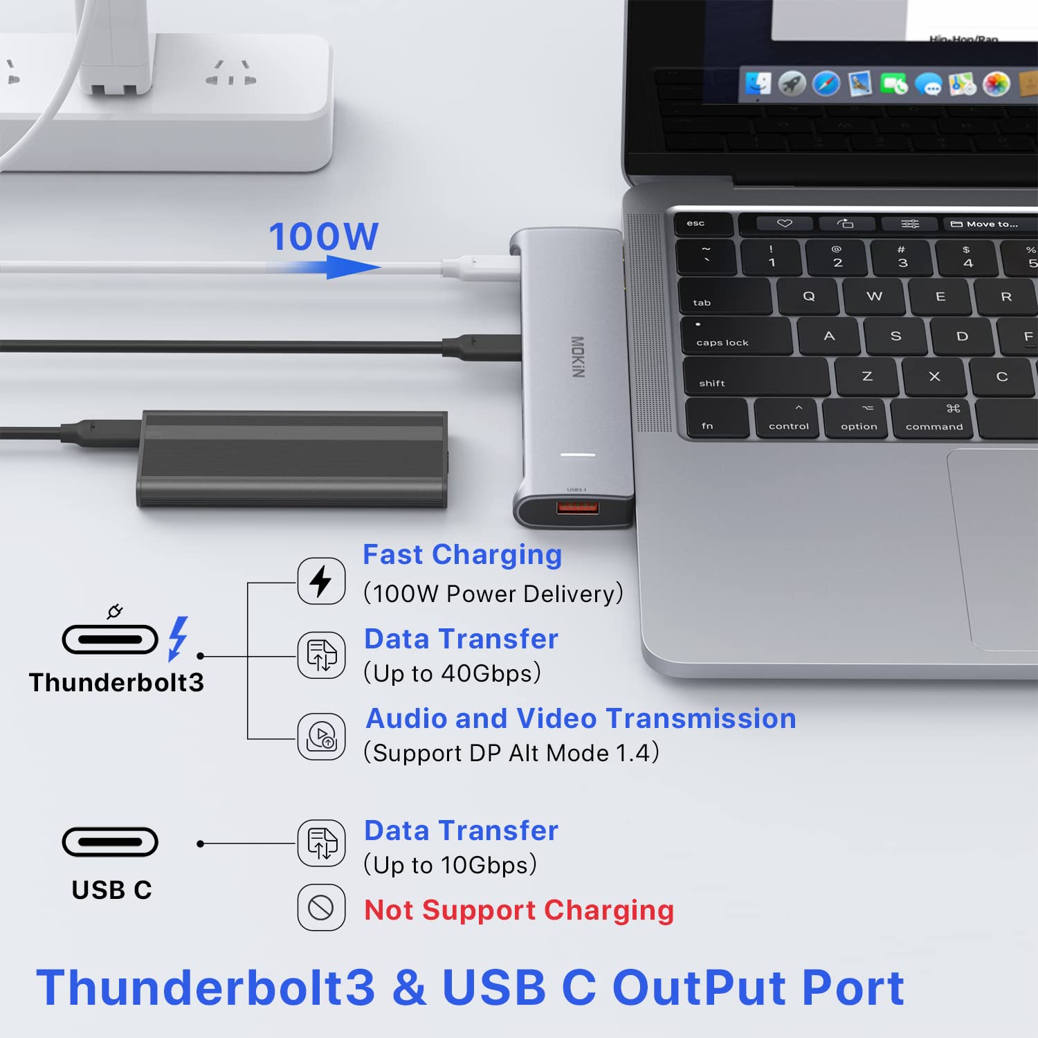 Mua USB C Adapter for MacBook Pro/Air 13" 15" 2023 2022 2018, MOKiN 6 ...