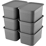 Amazon.com: Glad Plastic Storage Basket Set, Value Pack of 6 | Open ...