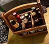 Amazon.com: Wooden Beer Caddy - Handcrafted Bottle Carrier with Opener ...