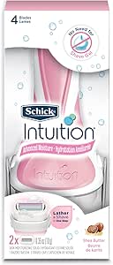 Schick Intuition Advanced Moisturizing Womens Razor with Shea Butter, 1 Handle with 2 Refills ...