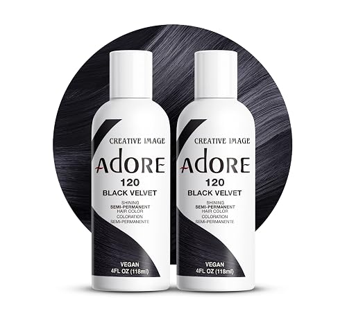 Adore Semi Permanent Hair Color (120 Black Velvet) (2 Pack) | Vegan ...