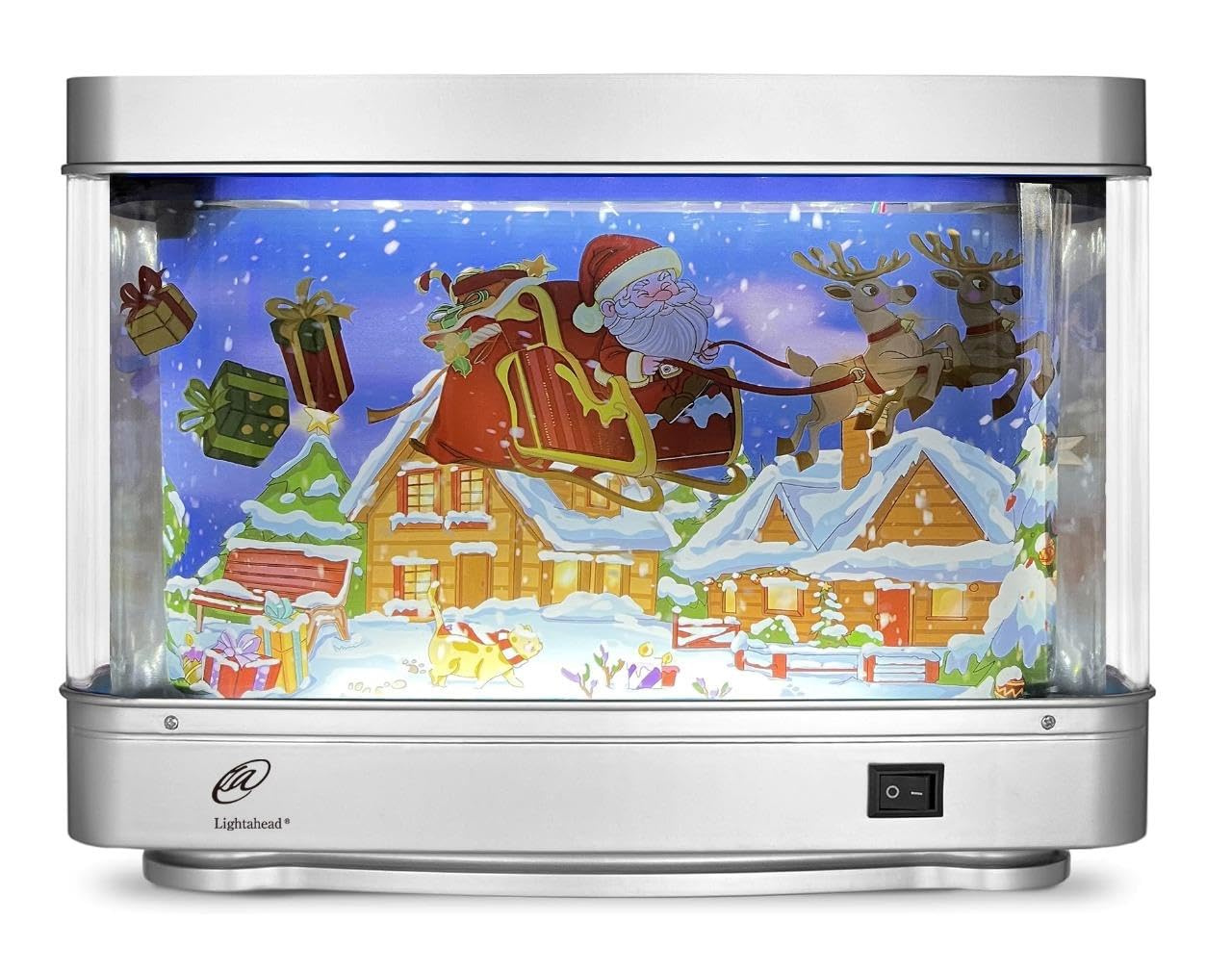 Lightahead Christmas Santa LED Decorative Motion Picture Lamp Virtual ...