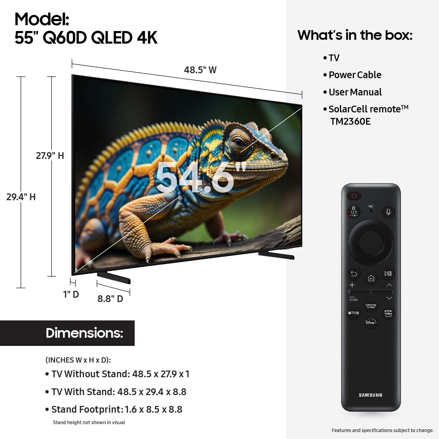 Mua 55-Inch Class QLED 4K Q60D Series Quantum HDR Smart TV w/Object ...