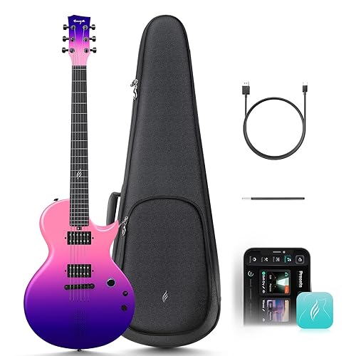 Enya Electric Guitar Nova Go Sonic Smart Electric Carbon Fiber Guitarra with 10W Wireless ...