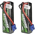 Amazon.com: OVONIC 80C 2S 5200mAh 7.4V Lipo Battery with EC5 Connector for arrma 1/10, 1/8, 1/7 ...