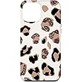 Amazon.com: iPhone 14 Plus Rose White Leopard Print Cheetah Animal Pattern Jaguar Gift Case ...