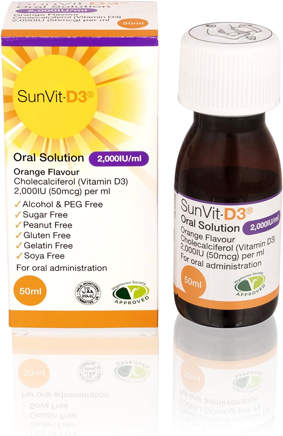 Sunvit D3 2000iu Vitamin D3 Oral Solution For Children Vegetarian