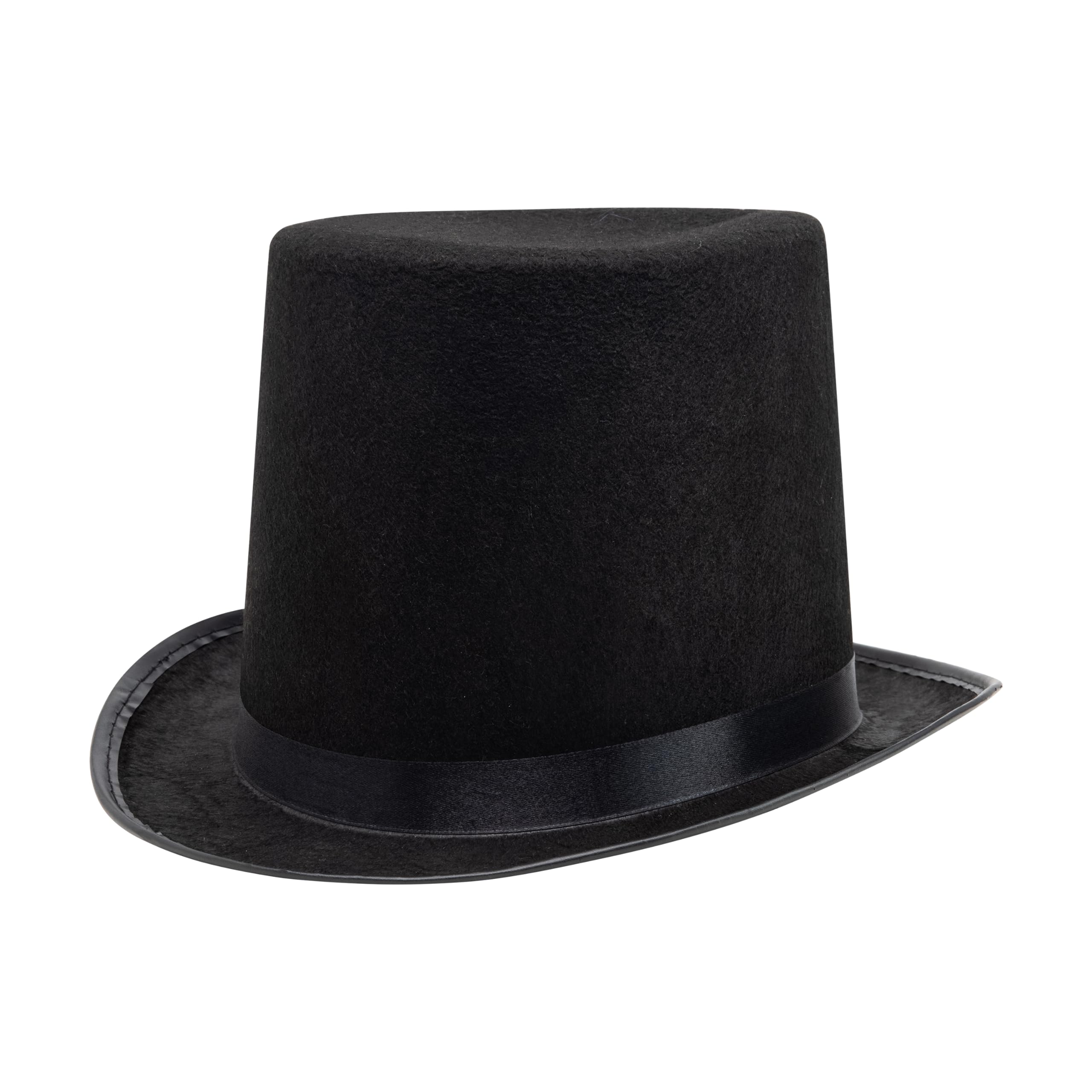 Spooktacular Creations Black Top Hat for Men, Victorian Magician Hat ...