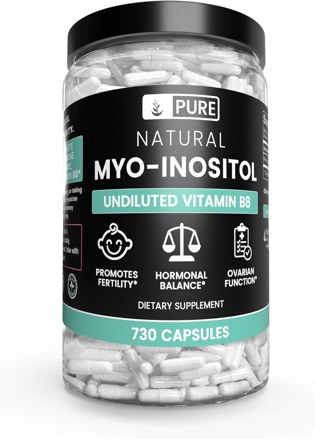 Amazon.com: Myo-Inositol (730 Capsules) Relaxation, Cardiovascular ...