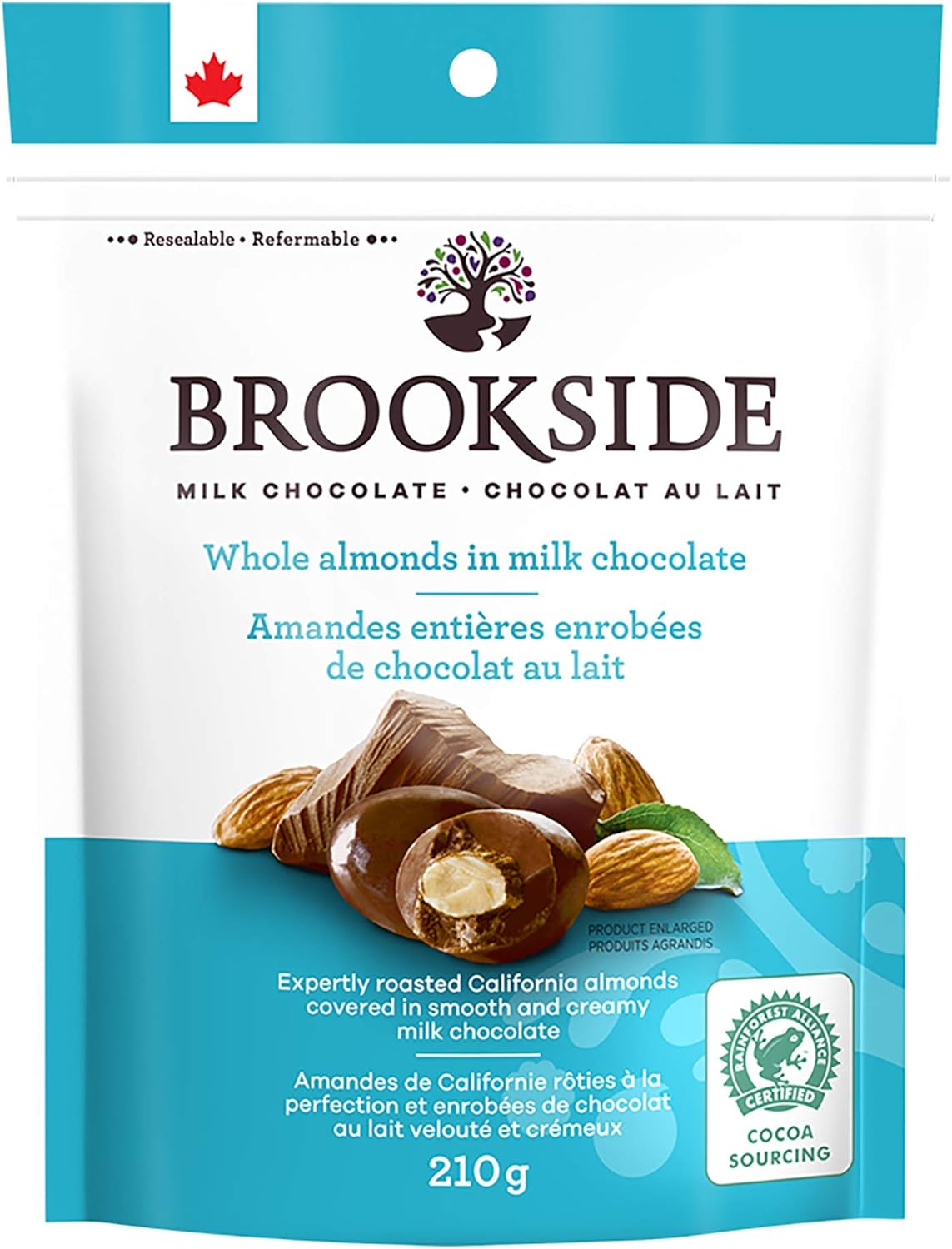 BROOKSIDE Milk Chocolate, Whole Almonds, 210g: Amazon.ca: Grocery