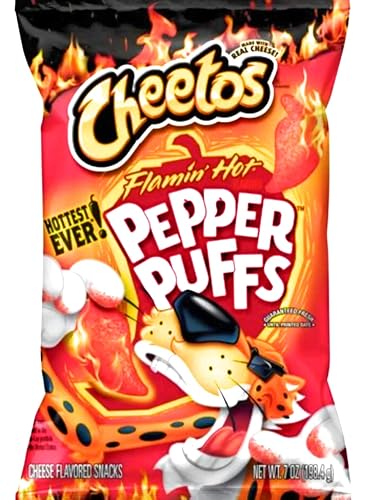 Cheetos Flamin’ Hot Pepper Puffs in Kuwait | Whizz Puffed Snacks