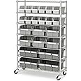 Amazon.com: Seville Classics Commercial 7-Tier Platinum/Gray NSF 22-Bin ...