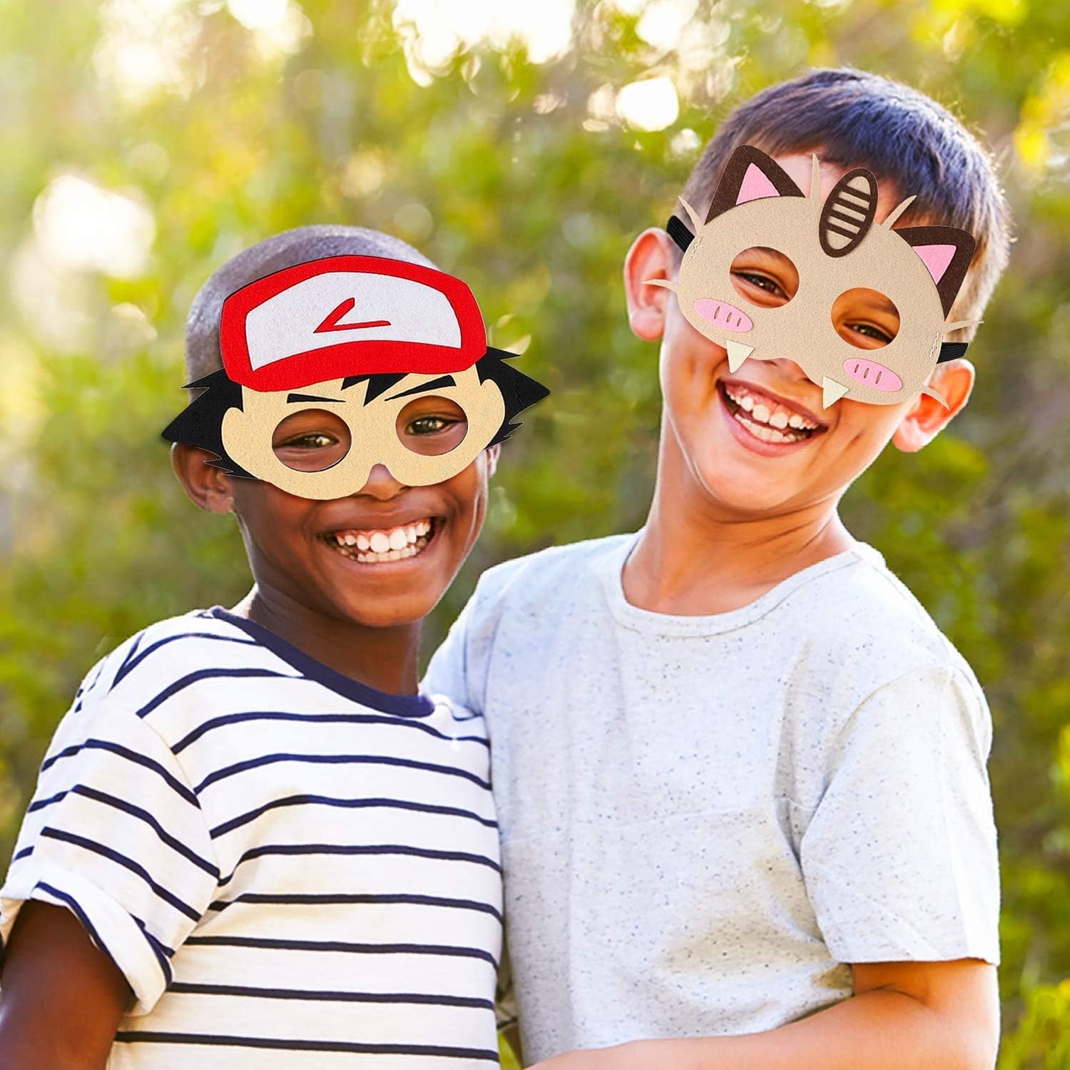 BESLIME Pikachu Masks – 12Pcs Dress Up Costumes Pikachu Halloween ...