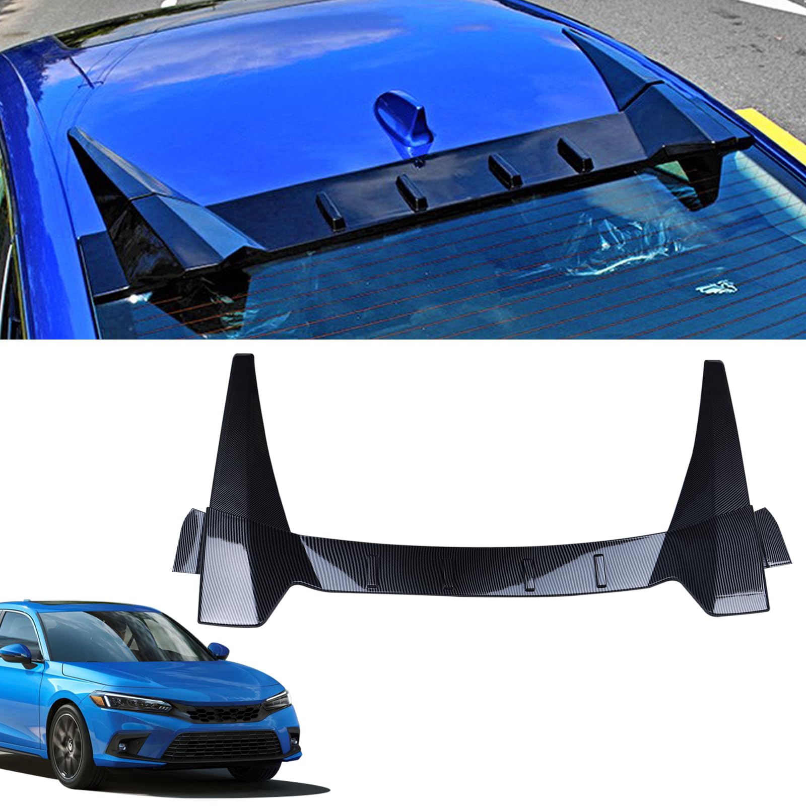 NOPOCA Roof Spoiler Fit for 2022-2024 11th Honda Civic Sedan Type-R ...