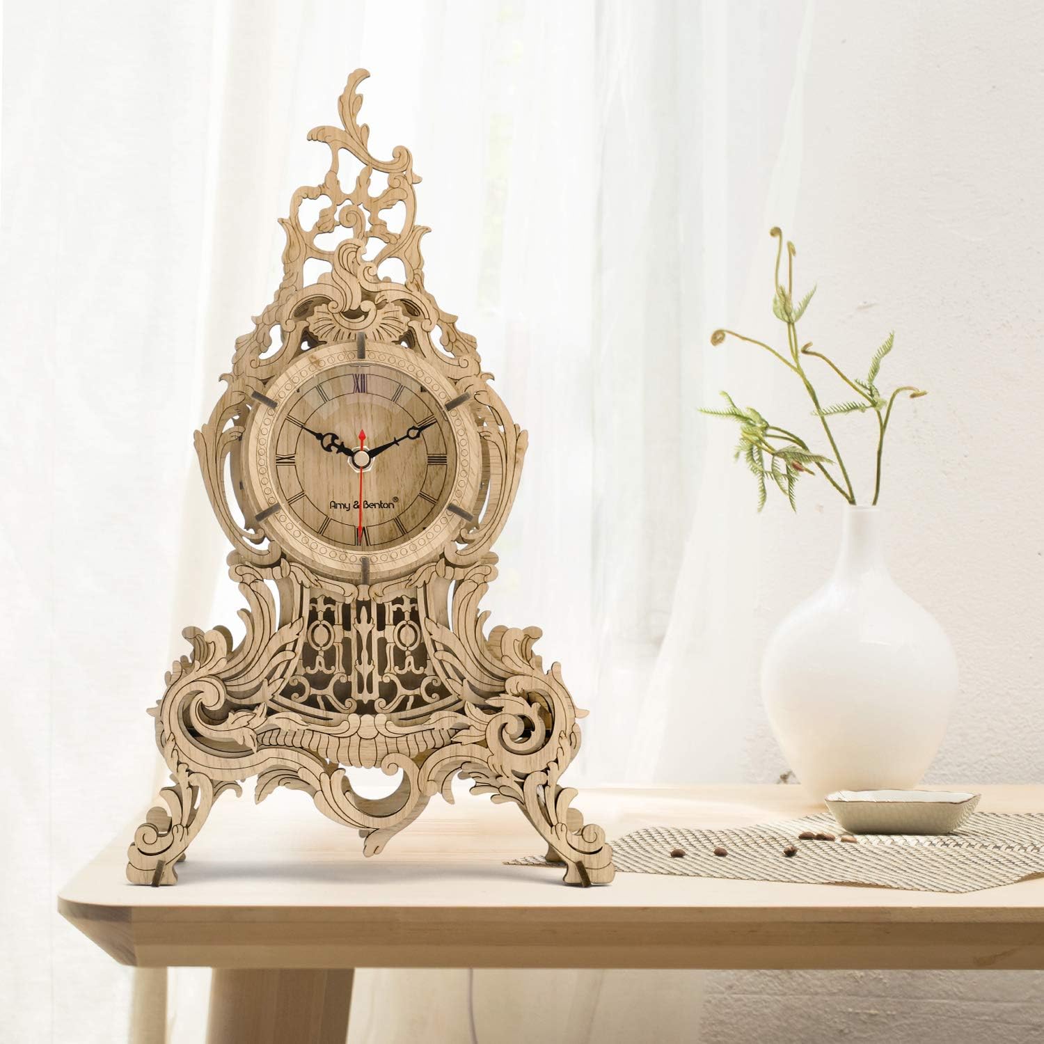AmyBenton Puzzle 3D Clock – Wooden Clock Model Kits – Adult Clock ...