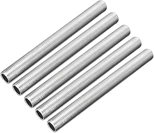 Amazon.com: uxcell Lamp Pipe Nipple, M10 Thread 100mm Length Hollow ...