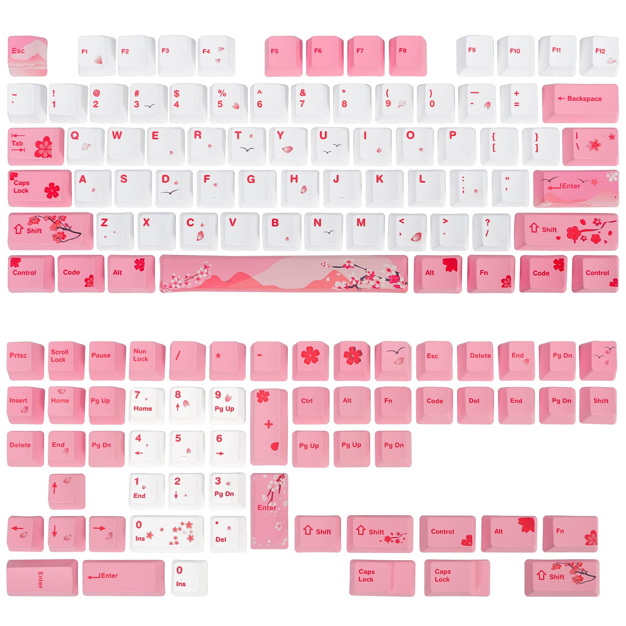 Mua 104 PBT Pink keycap Set ，Dye Sublimation OEM pink Custom keycaps ...